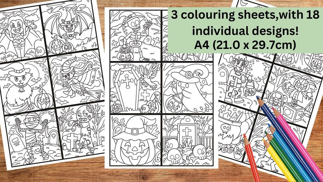 Printable Halloween Colouring Pages, Halloween Colouring Sheets ...