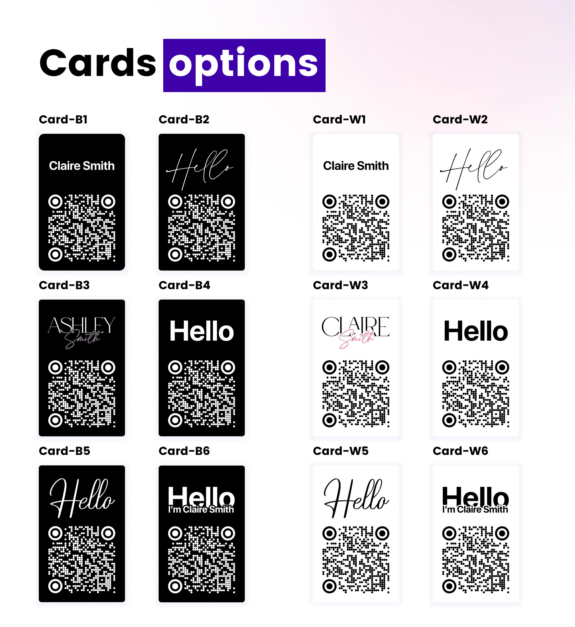 Social Media Scan Me QR Code Modern Simple Smart Business Card, Black ...