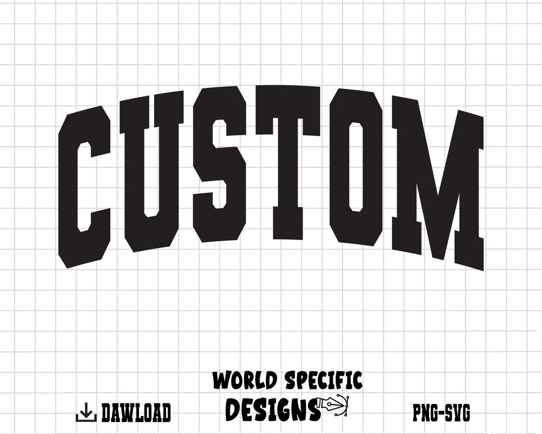 Sport Font Svg Png, Arched Text Svg, Varsity Svg Custom Team PNG ...