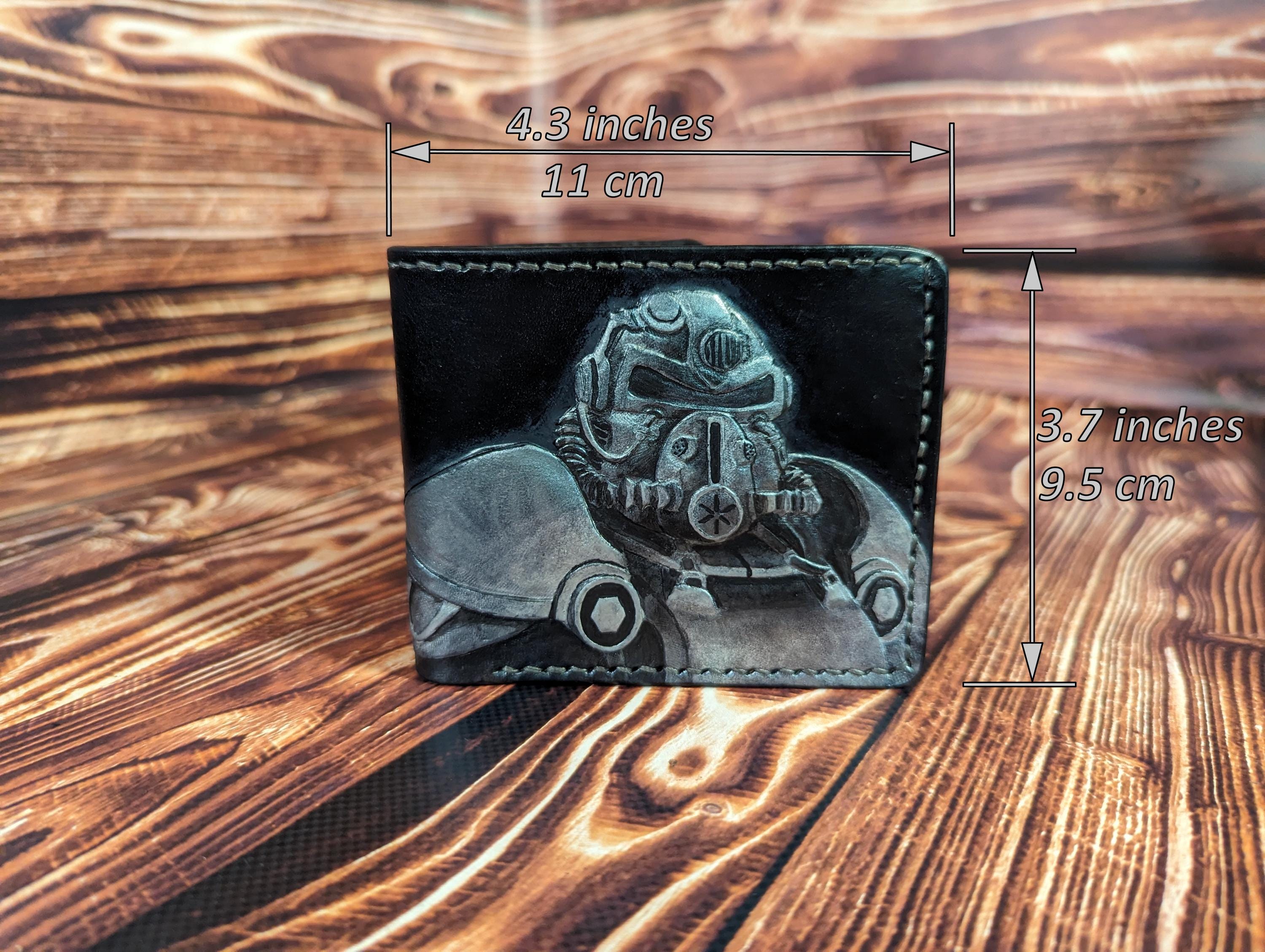 Fallout, Power Armor, Fallout 4, Hand Tooled Wallet, Carved Wallet ...