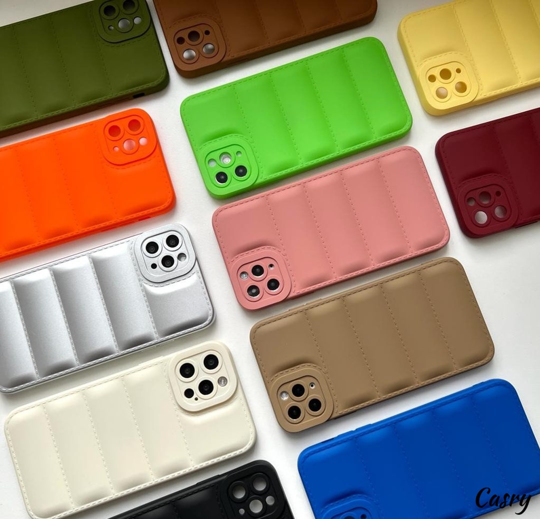 Puffer Phone Case for iPhone 15 14 13 12 11 Pro Max Case 12 Mini XR ...