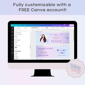 Email Signature Template Bundle With Photo & Logo, Canva Email Template ...