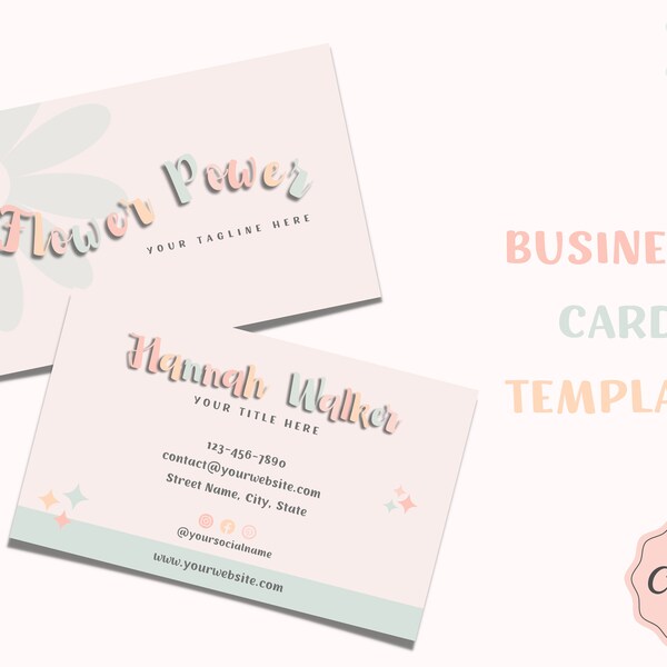 Business Card Template Instant Download, Printable Business Card ...