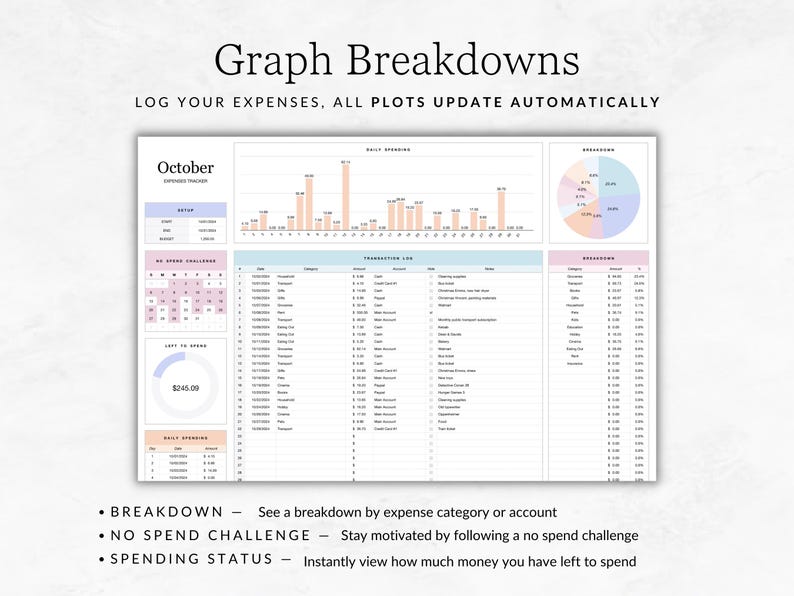 Apple Numbers Expenses Tracker for Mac, iPad and Iphone, Expense ...