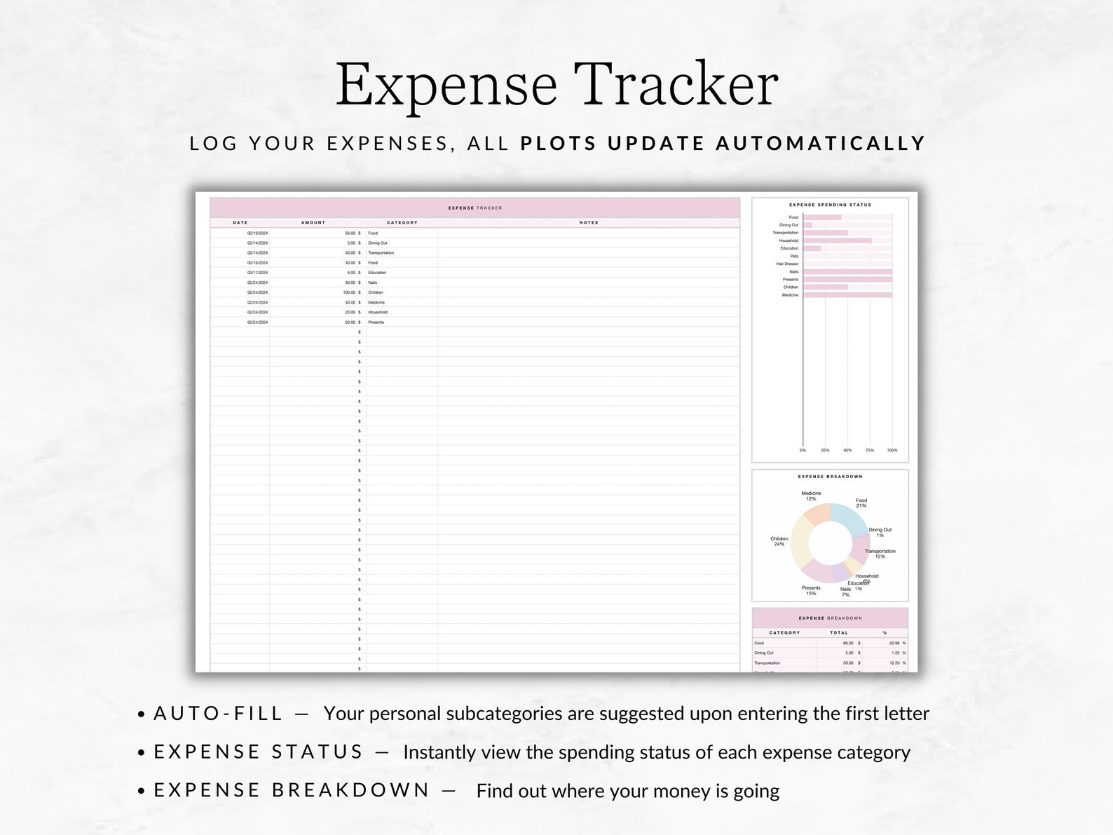 Apple Numbers Annual Budget Template for Mac, iPad and Iphone, Income ...