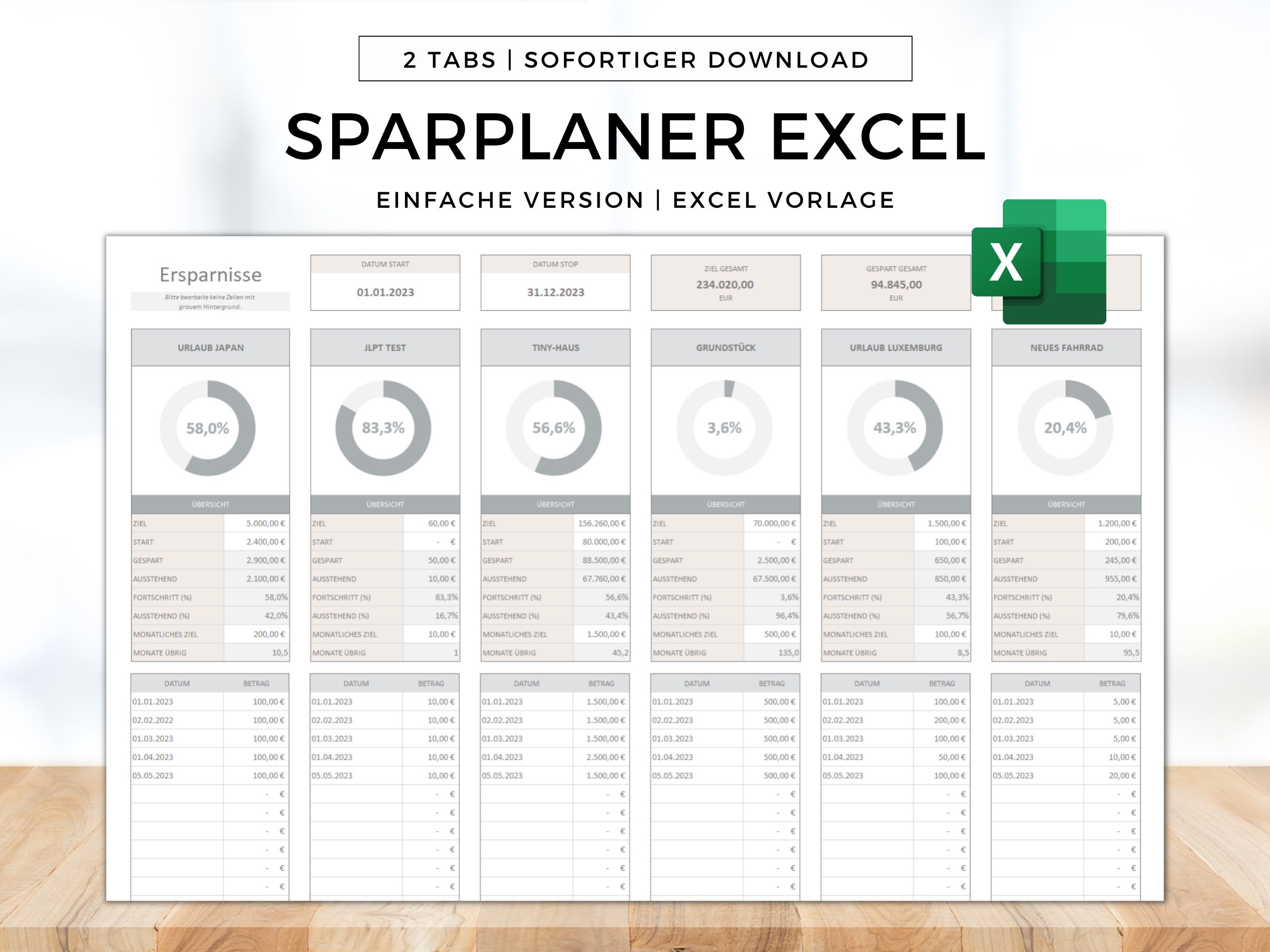 Excel Table Design Templates