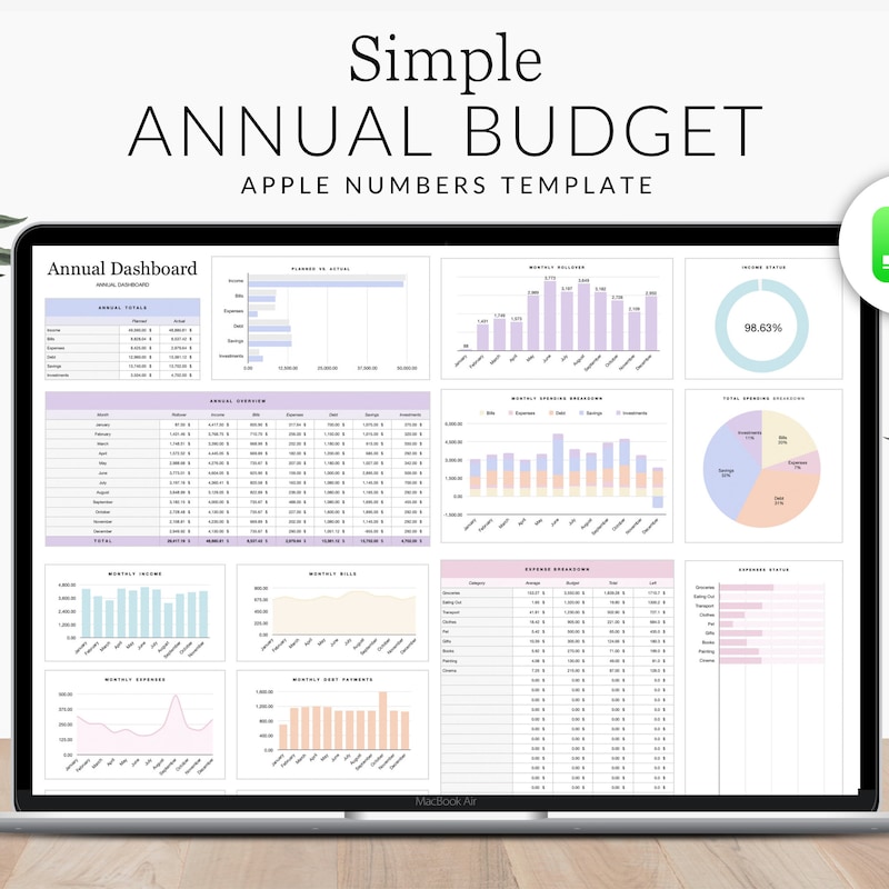Numbers (spreadsheet) - Etsy
