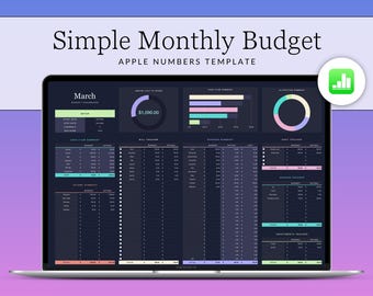 Apple Numbers Annual Budget Template for Mac, Macbook, iPad and Iphone ...