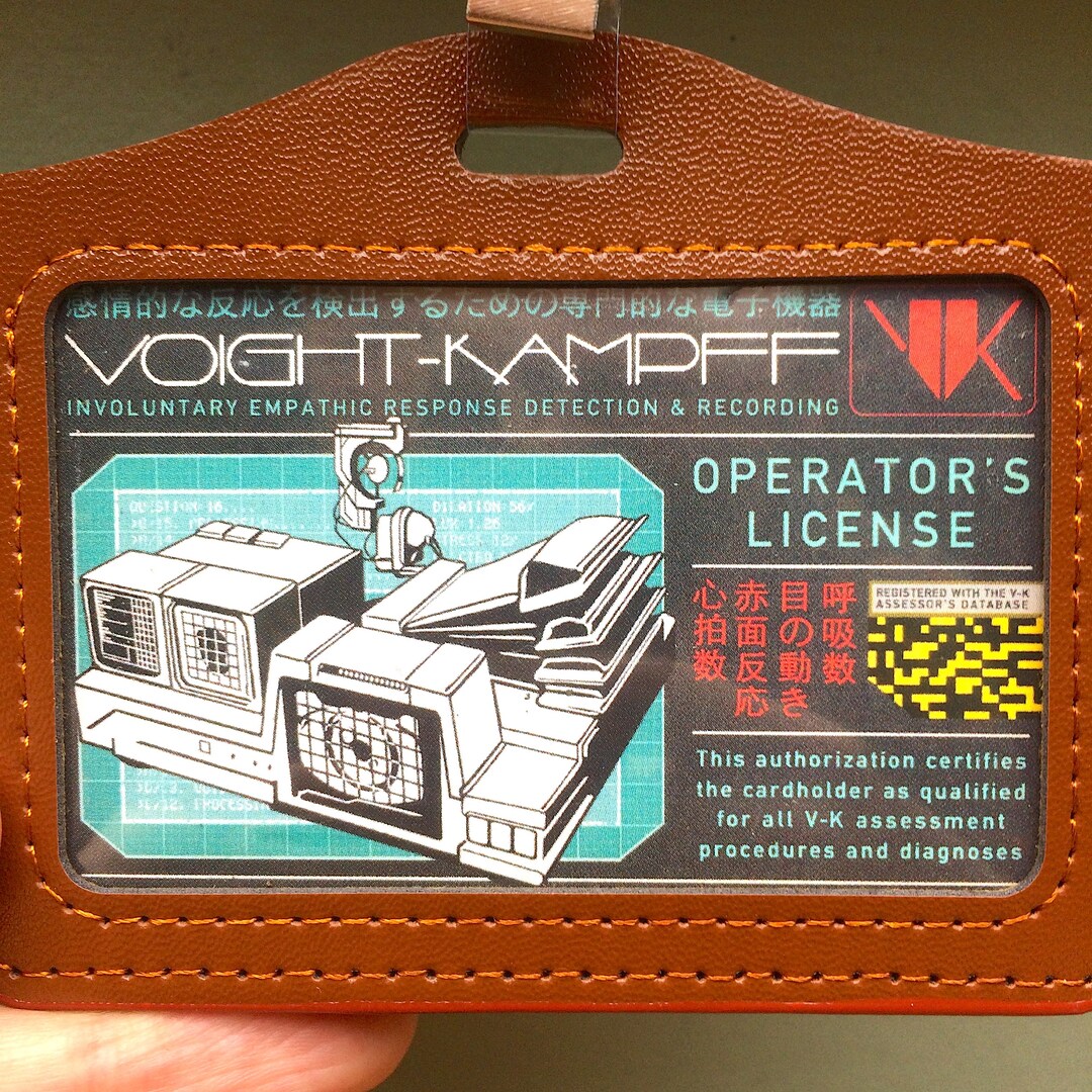 VOIGHT-KAMPFF License From Blade Runner, ID or Travel Card Holder - Etsy