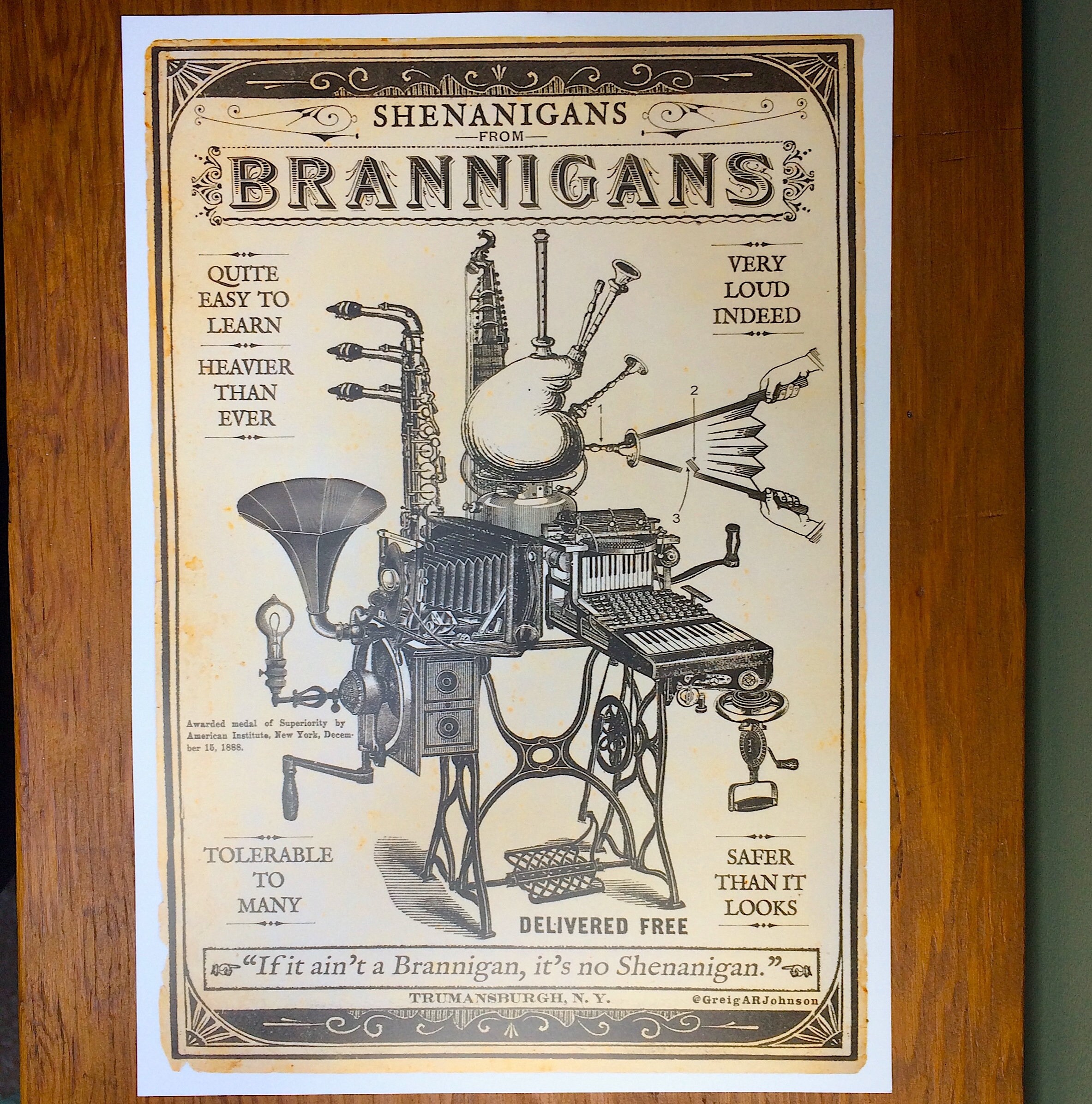SHENANIGAN A4 Poster - Etsy