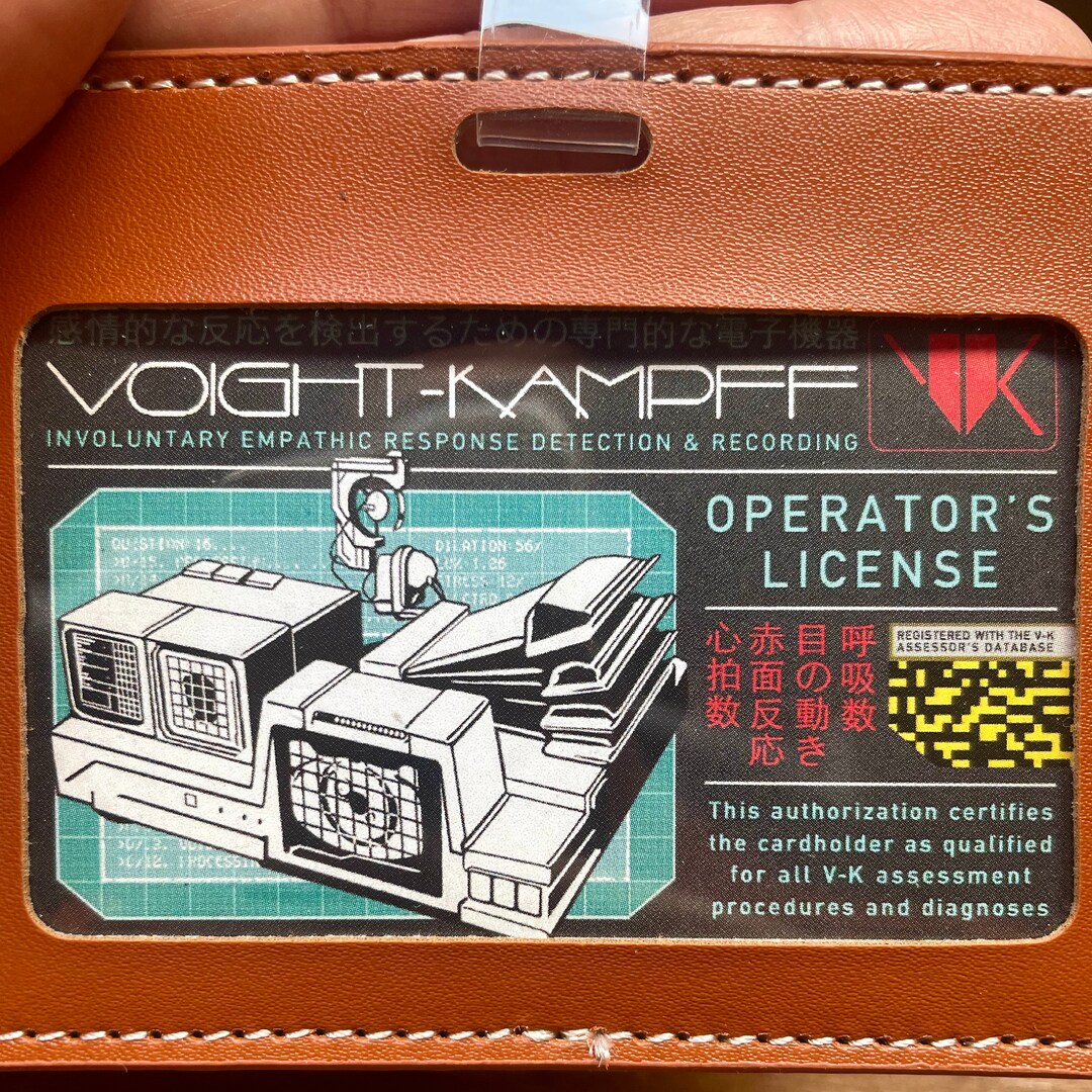 VOIGHT-KAMPFF License From Blade Runner, ID or Travel Card Holder - Etsy