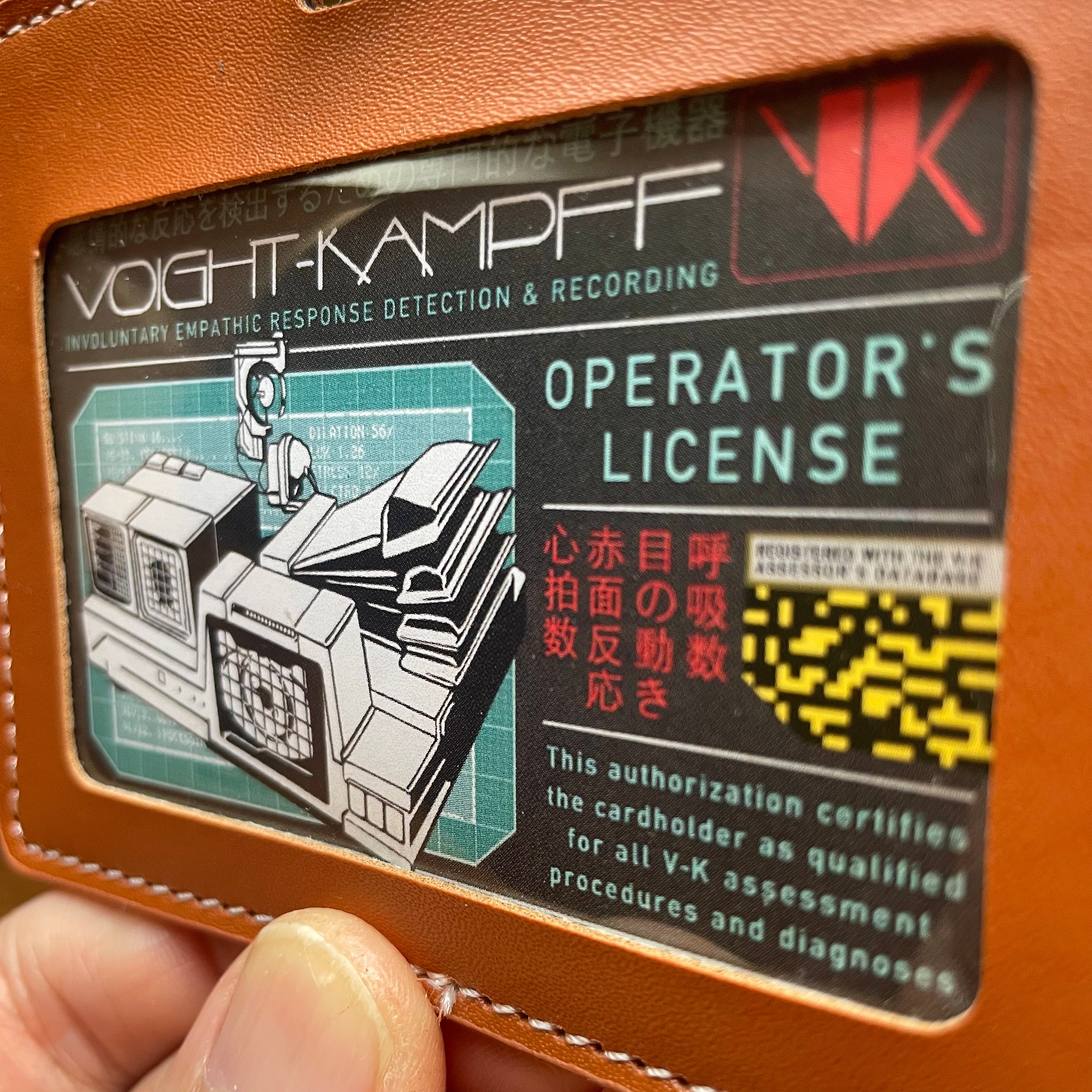 VOIGHT-KAMPFF License From Blade Runner, ID or Travel Card Holder - Etsy