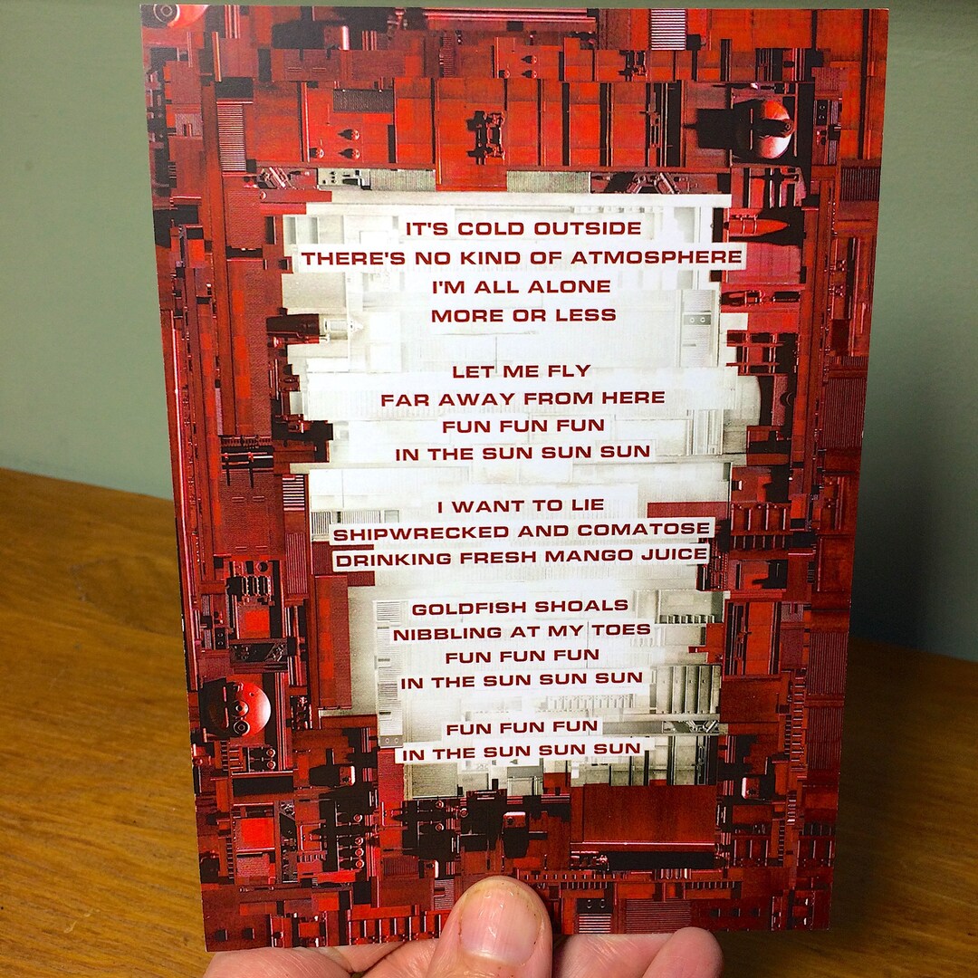 RED DWARF 7"x5" Fan Art Print: Lyrics - Etsy