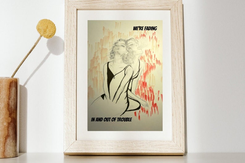 Girls Smoking Artwork, Aesthetic Art Print, Digital Download Vintage ...