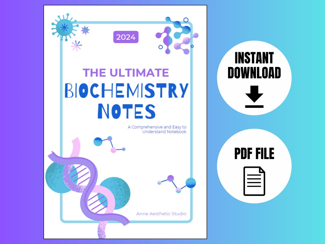Ultimate Biochemistry Notes Handwritten Summary Sheet Handout IGCSE, O ...