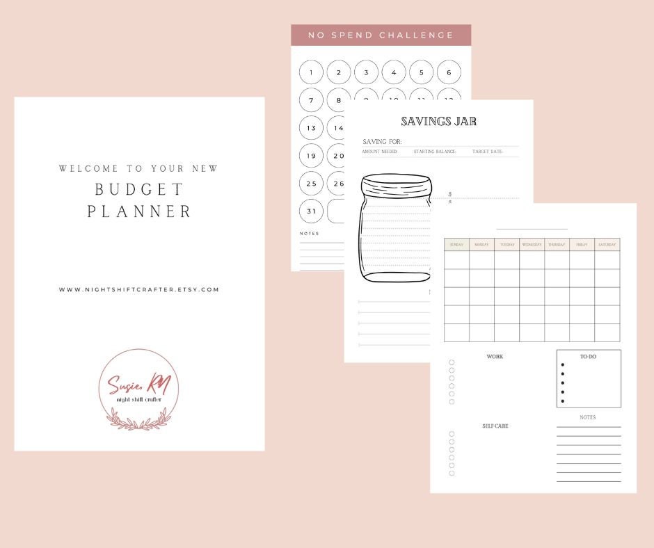 12 Month Undated Budget Planner Finance Planner Money Tracker Budget ...