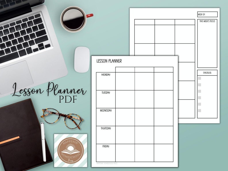 Printable Homeschool Lesson Planner - Etsy