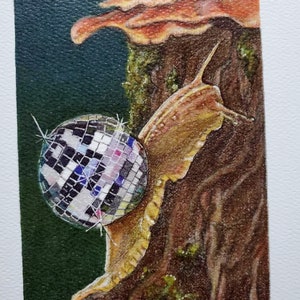 Disco Snail Fine Art Print - Etsy