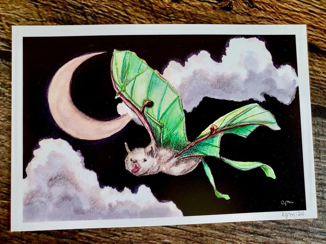Luna Bat Fine Art Print - Etsy