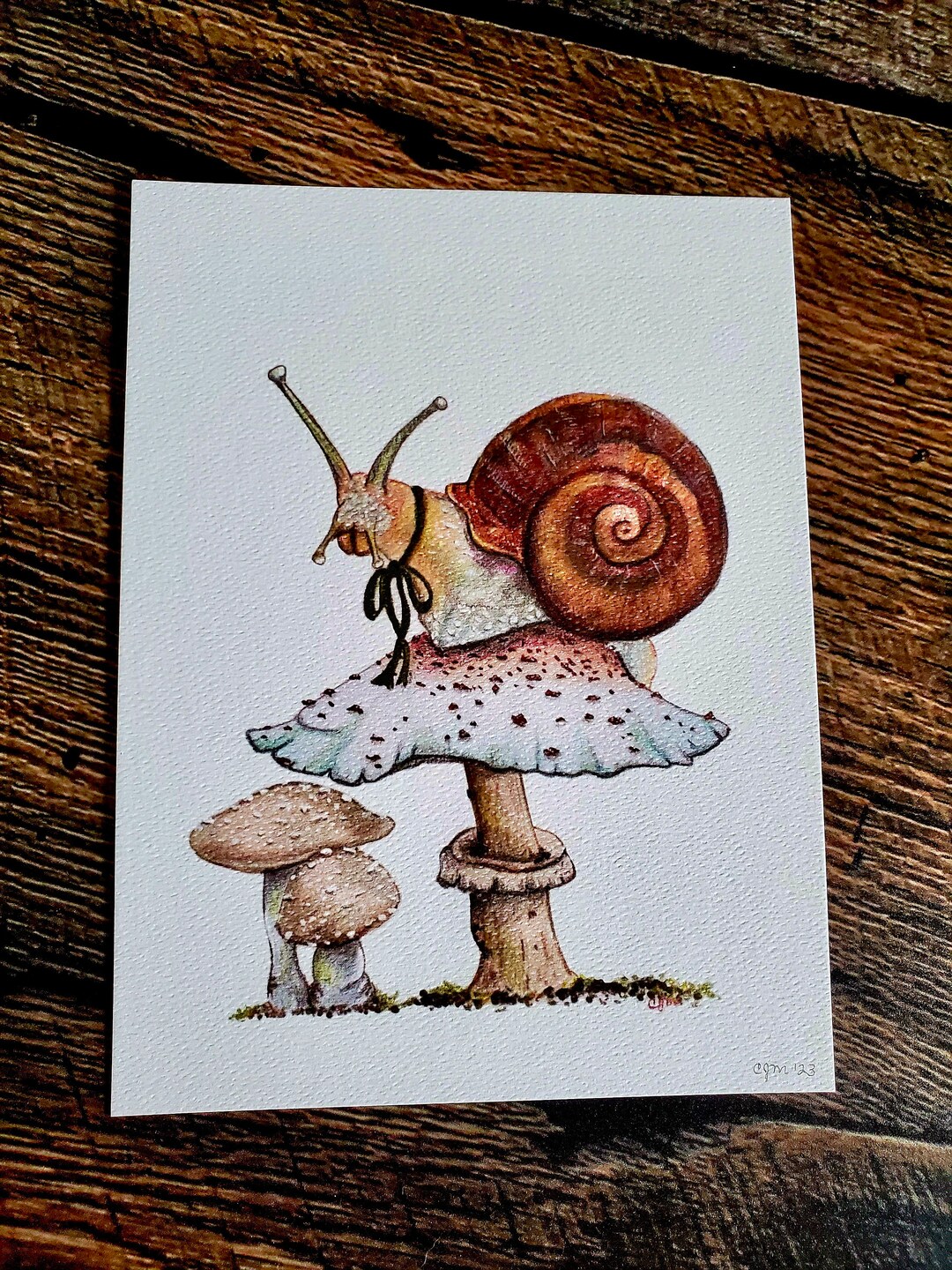 Mush Snail Fine Art Print - Etsy