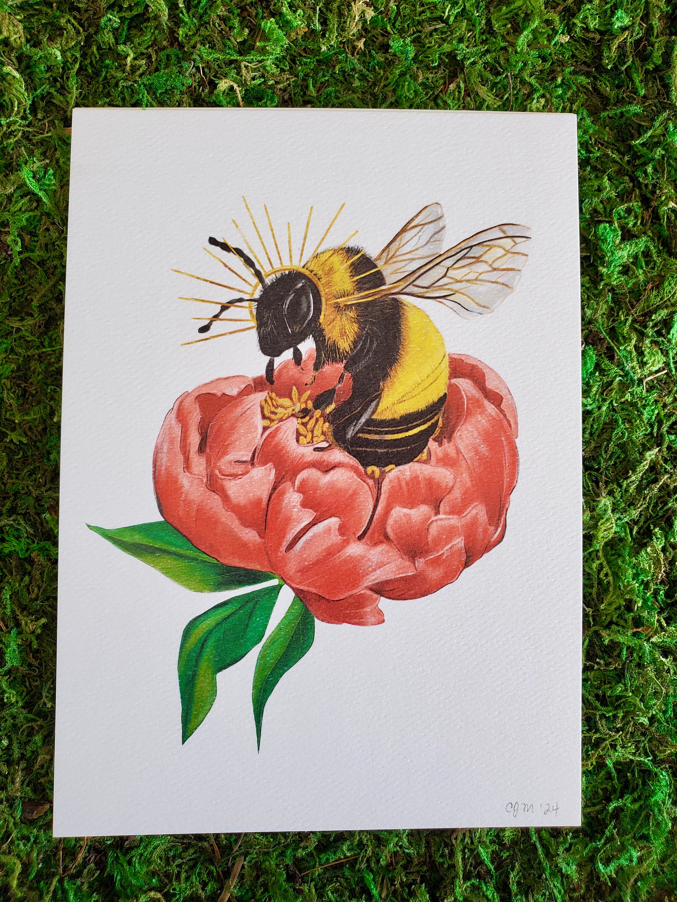 Bee Nouveau Fine Art Print - Etsy