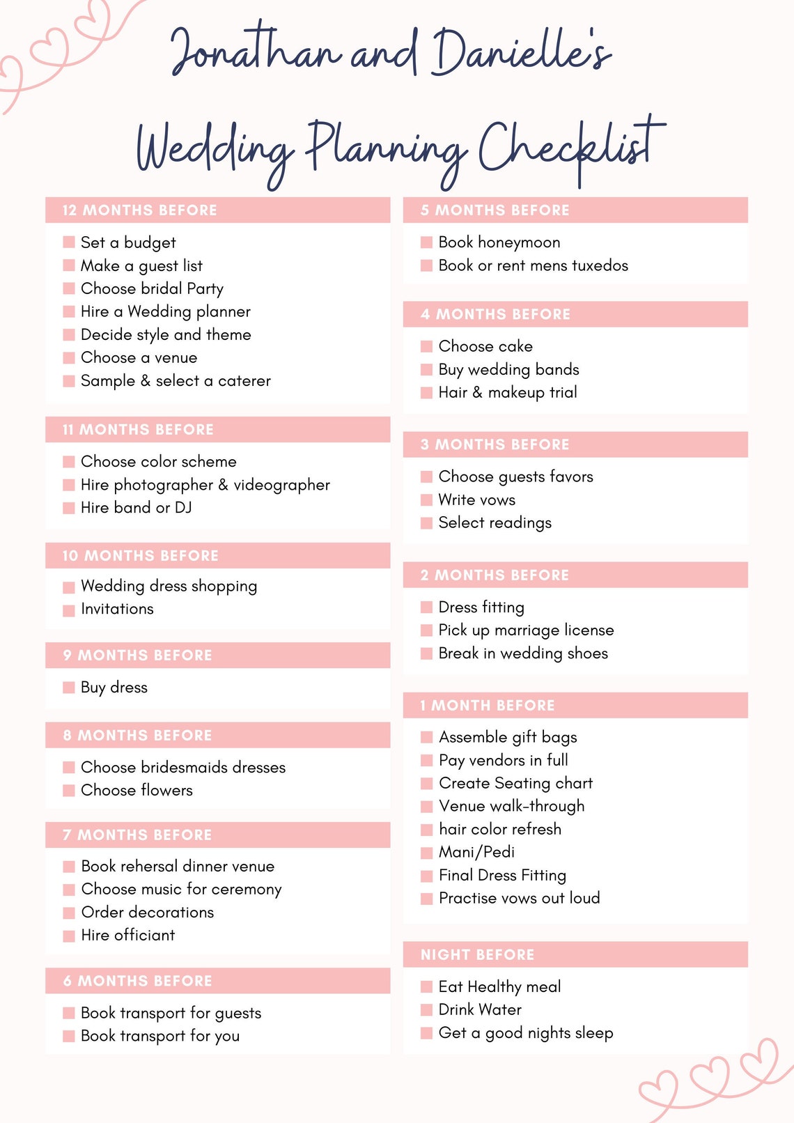 Wedding Planner Checklist, Wedding Planning, Checklist - Etsy Wedding Planner Checklist, Wedding Planning, Checklist - Etsy