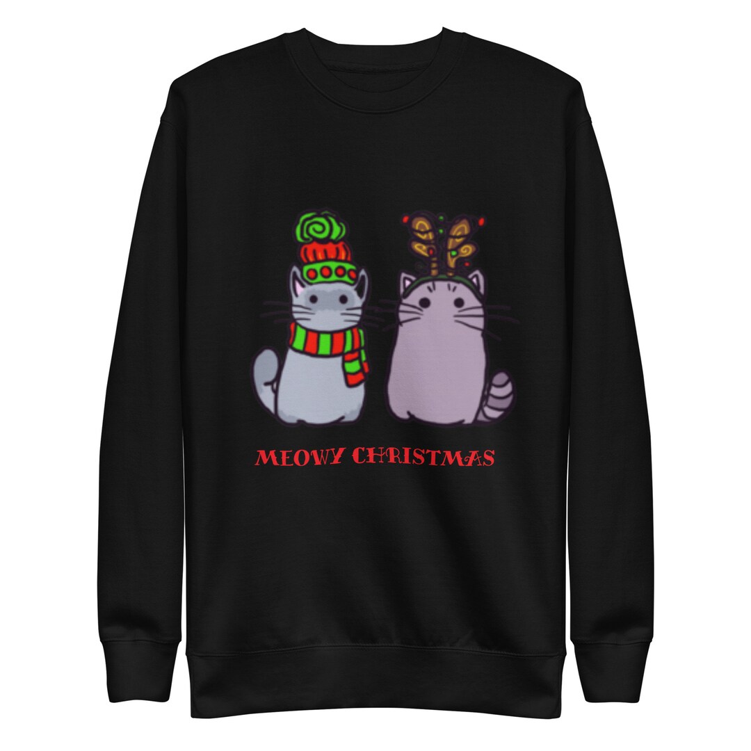 Meowie Christmas Cats Premium Sweatshirt - Etsy