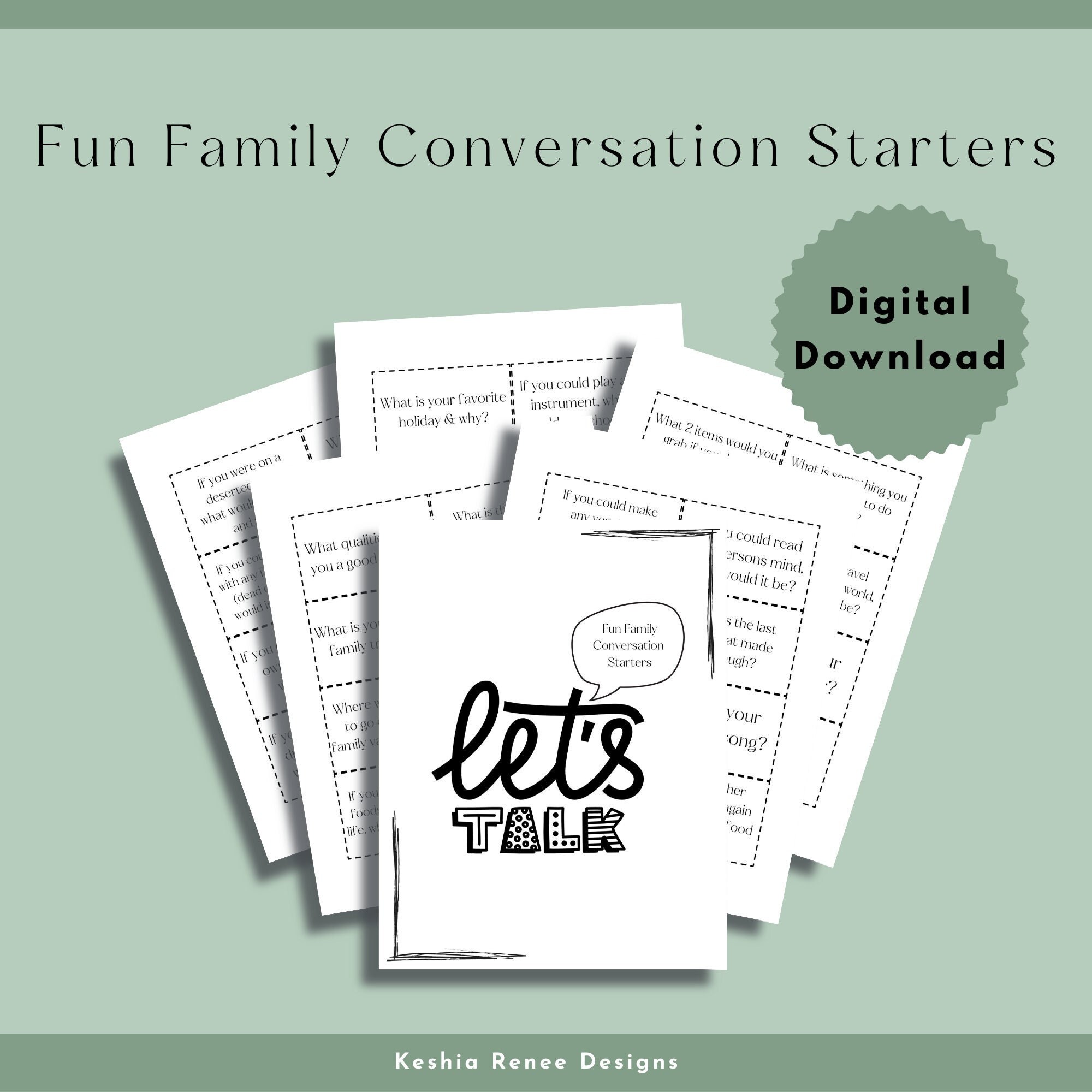 80+ Fun Family Conversation Starters | Icebreaker Discussion Game ...