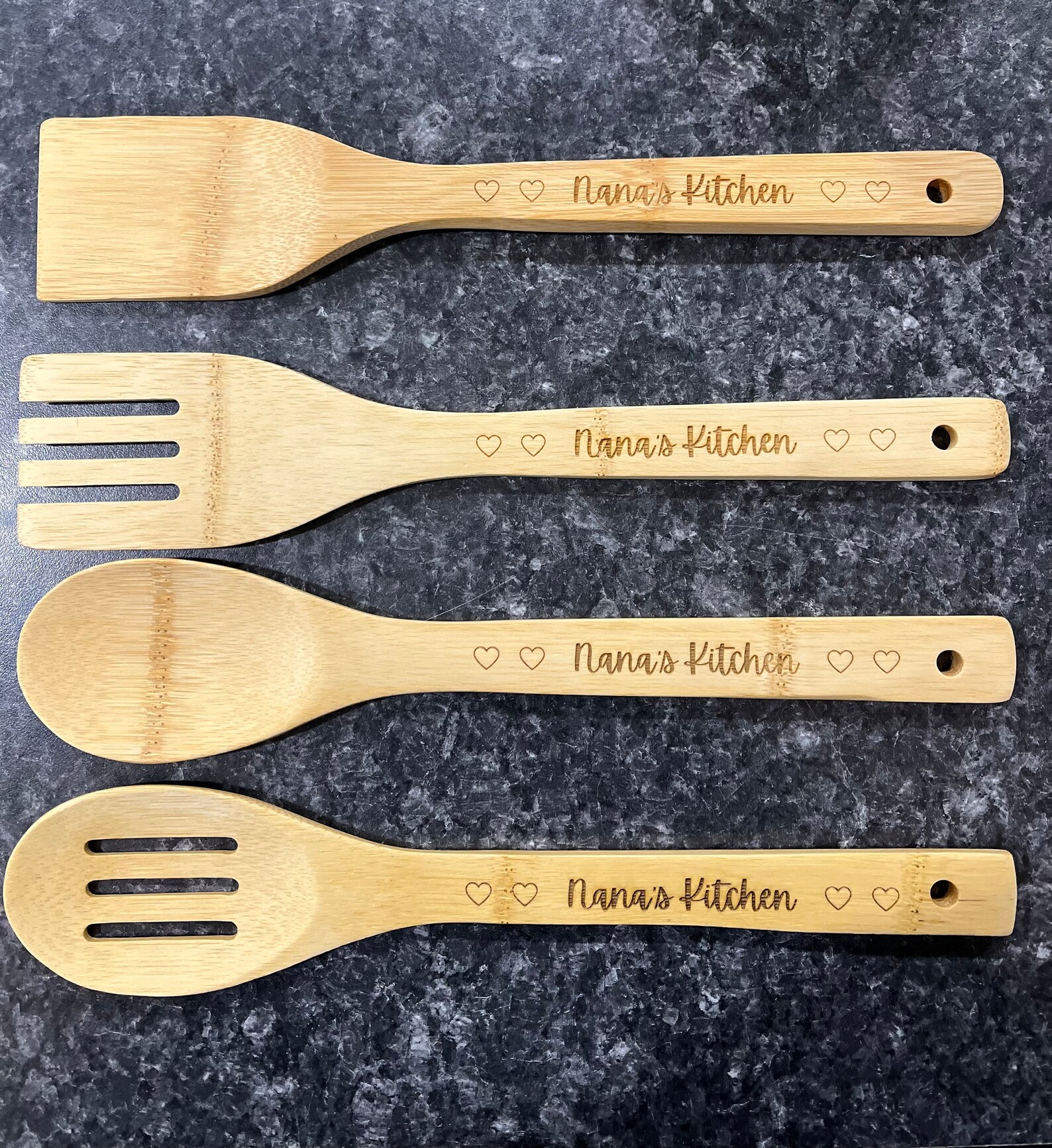 Personalized Bamboo Wooden Utensils - Etsy