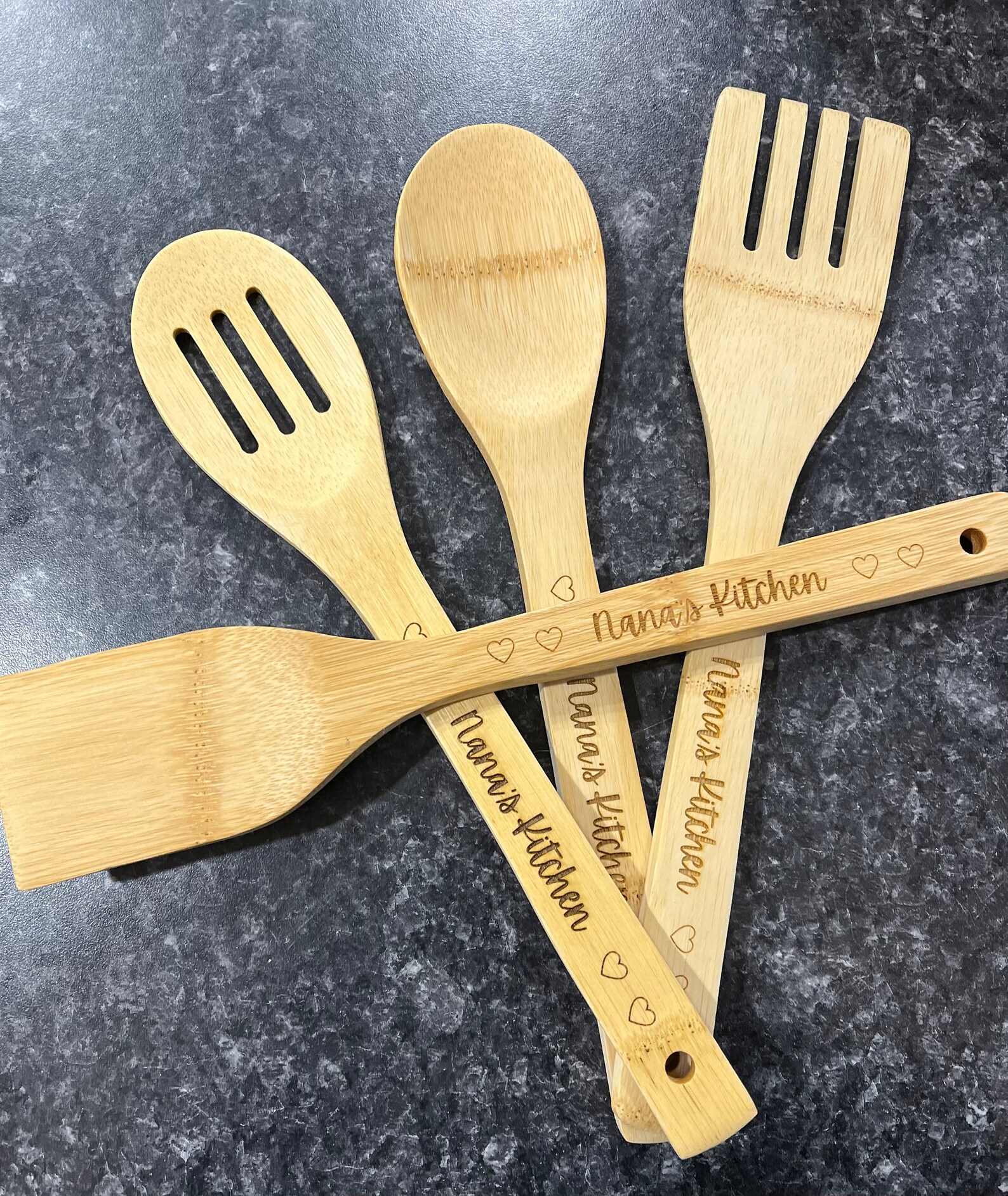 Personalized Bamboo Wooden Utensils - Etsy