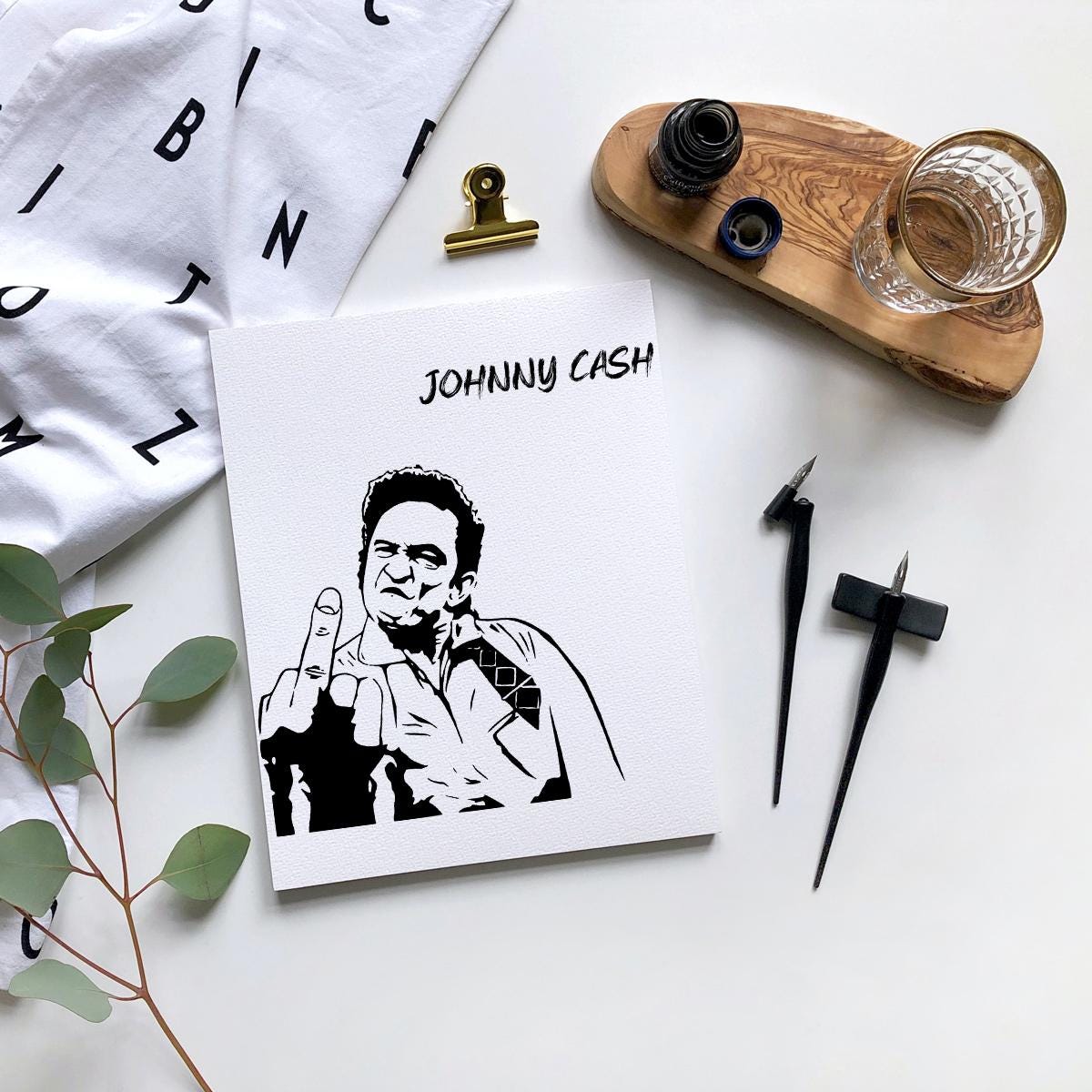 Johnny Cash Svg, Svg File, Png File, Dxf File, Eps File, Pdf File, Svg ...