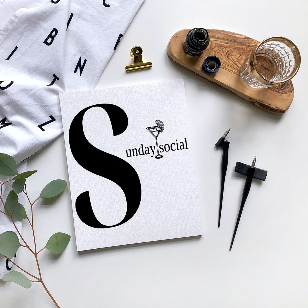 Sunday Social Logo, Svg File, Png File, Dxf File, Eps File, Cut File ...