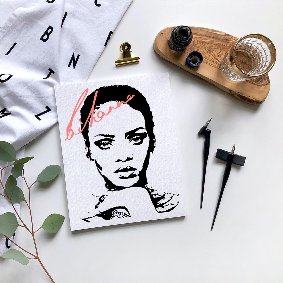 Rihanna, Svg File, Png File, Dxf File, Eps File, Pdf File, Svg Designs ...