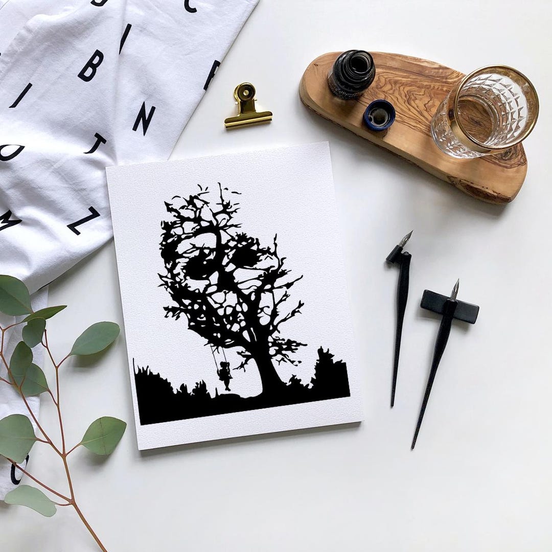 Tree Skull Swing, Svg File, Png File, Dxf File, Eps File, Pdf File, Svg ...