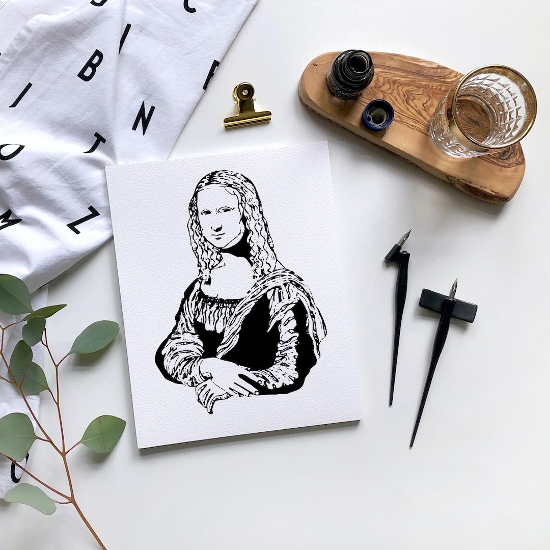 Mona Lisa, Svg File, Png File, Dxf File, Eps File, Pdf File, Svg ...