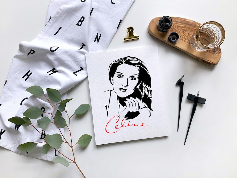 Celine Dion, Svg File, Png File, Dxf File, Eps File, Pdf File, Svg ...