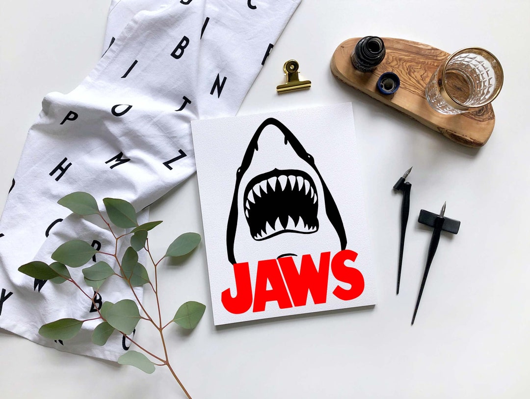 Jaws Movie Svg File, Png File, Dxf File, Eps File, Cut File, Digital ...
