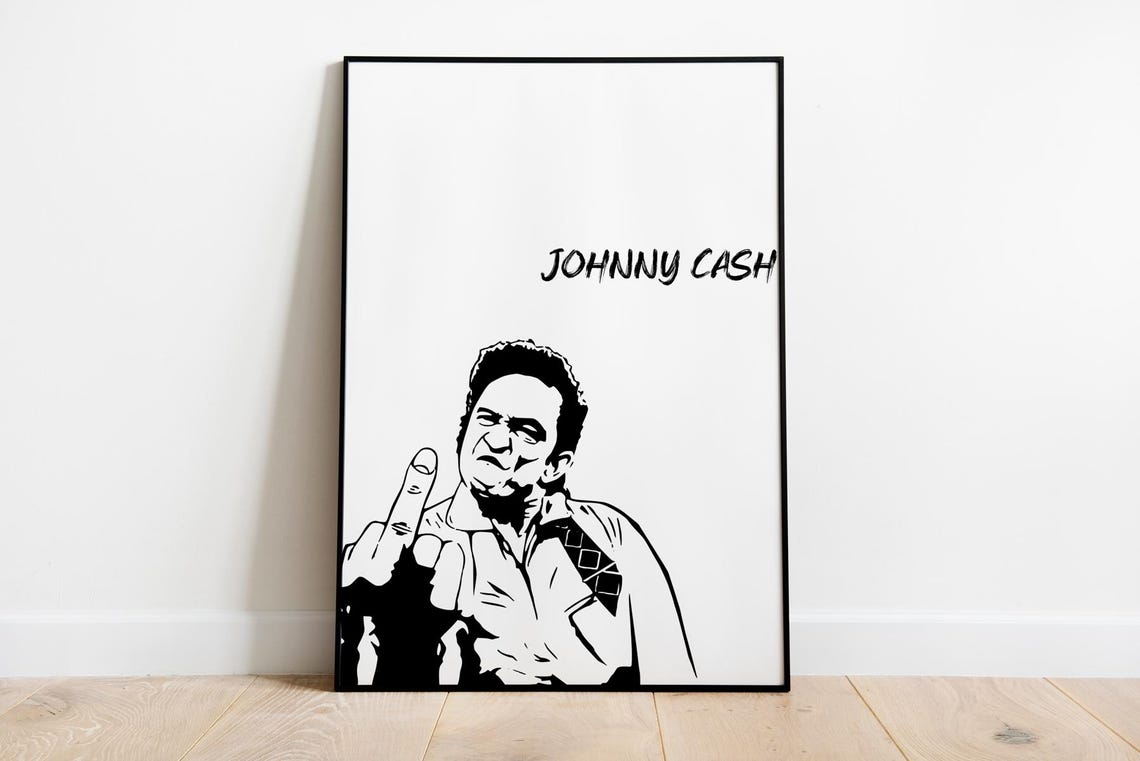 Johnny Cash Svg, Svg File, Png File, Dxf File, Eps File, Pdf File, Svg ...