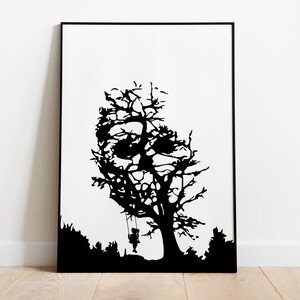 Tree Skull Swing, Svg File, Png File, Dxf File, Eps File, Pdf File, Svg ...