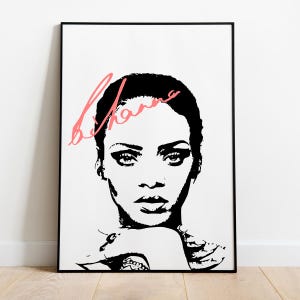 Rihanna, Svg File, Png File, Dxf File, Eps File, Pdf File, Svg Designs ...