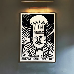 Chefs Day Poster International Cook Celebration Cooking - Etsy