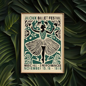 Jaloux Ballet Festival Poster, Collectible 1989 Music Hall Performance ...