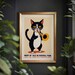 Vintage BOOK READING POSTER Library Cat Books Lover Teacher Gift Idea ...