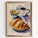 French Breakfast Poster – Coffee, and Newspaper – Retro Kitchen Decor ...