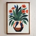Retro Vase With Plants POSTER Modern Botanical Wall Decor for Home and ...