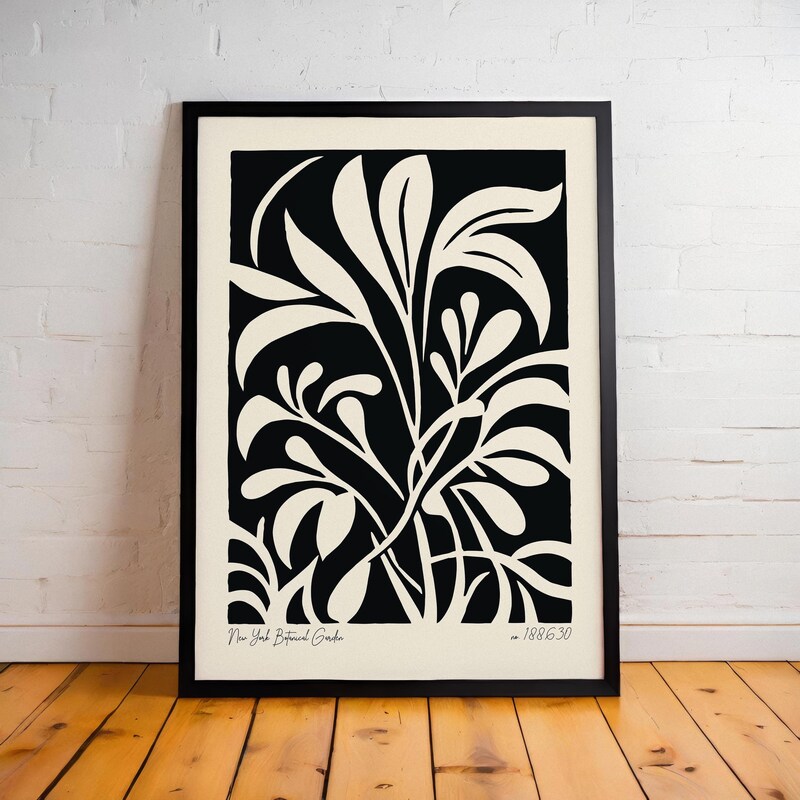 Black Botanical - Etsy