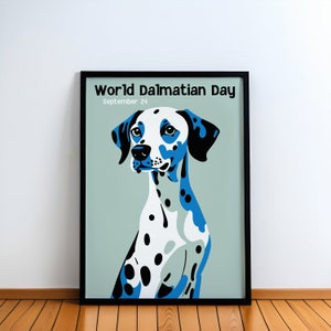 Pop Art Dalmatian Poster World Dalmatian Day Wall Decor Dog Lover Gift ...