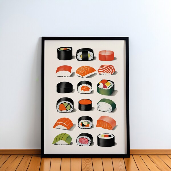 Sushi Poster - Etsy