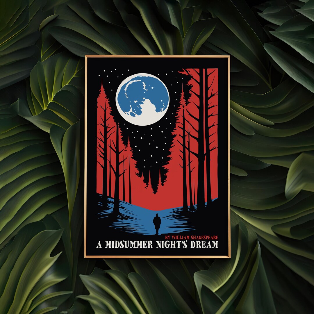 William Shakespeare A Midsummer Night’s Dream Poster - Moonlit Forest ...