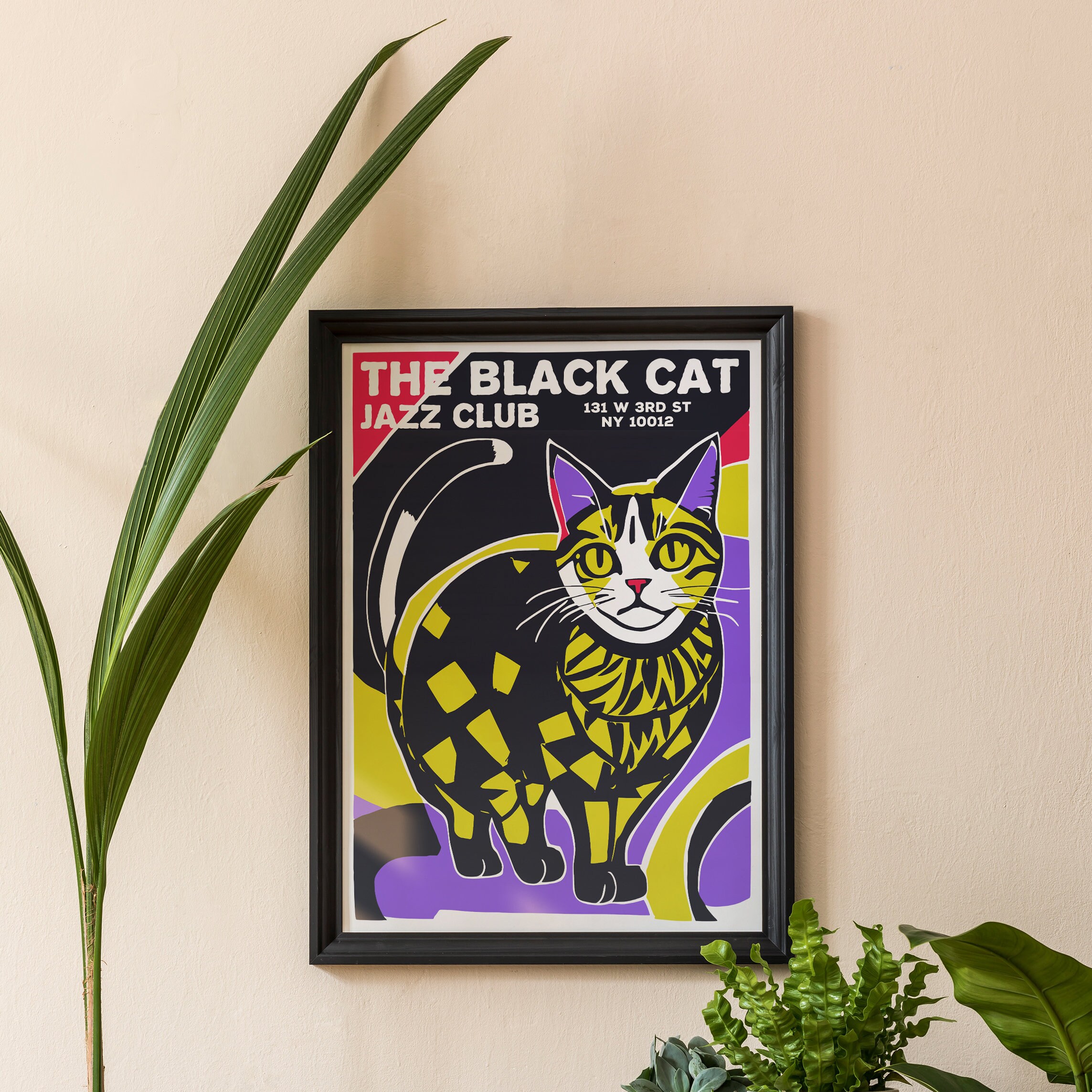 The Black Cat Jazz Club POSTER Chicaco Wall Art Print - Etsy